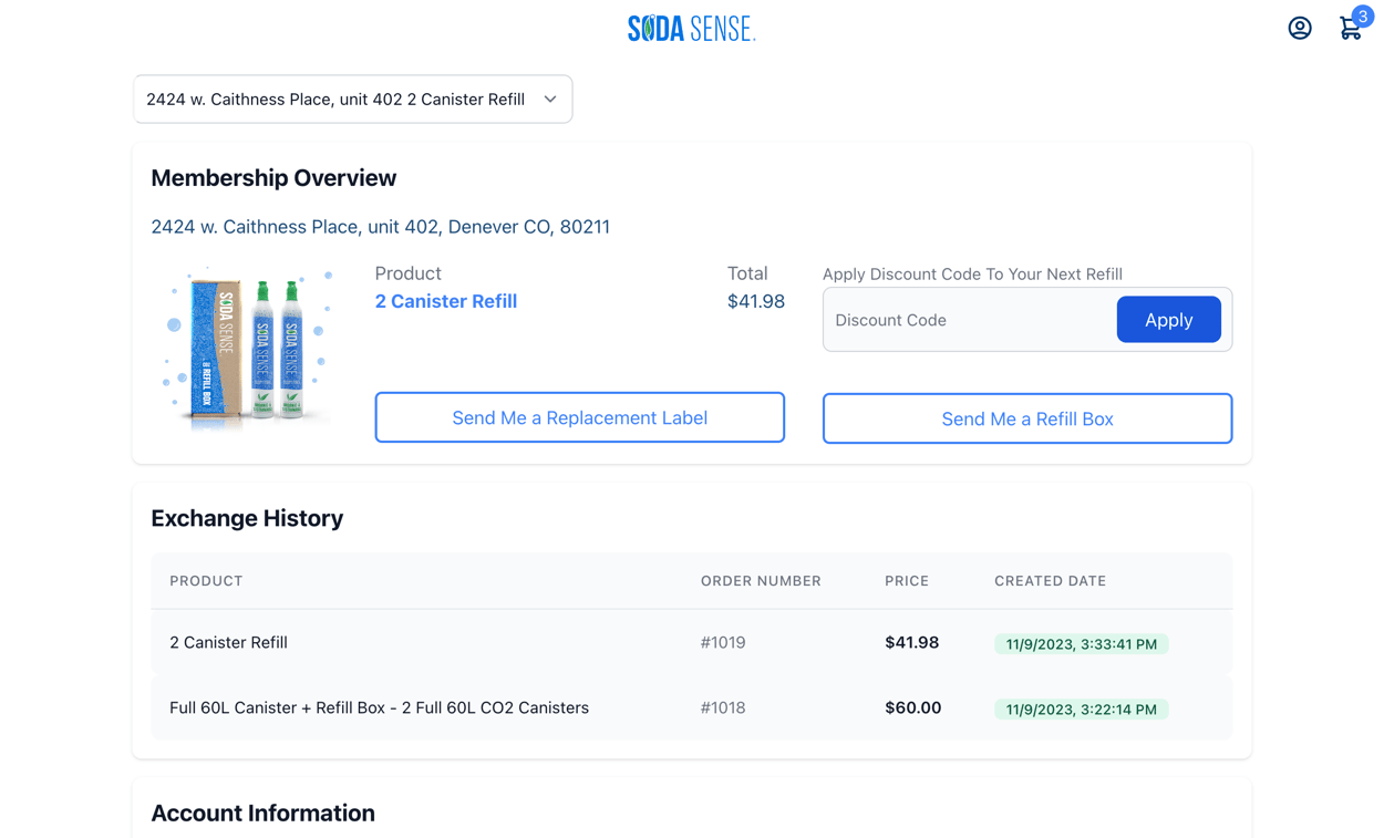 How to request a replacement shipping label for your Refill Box